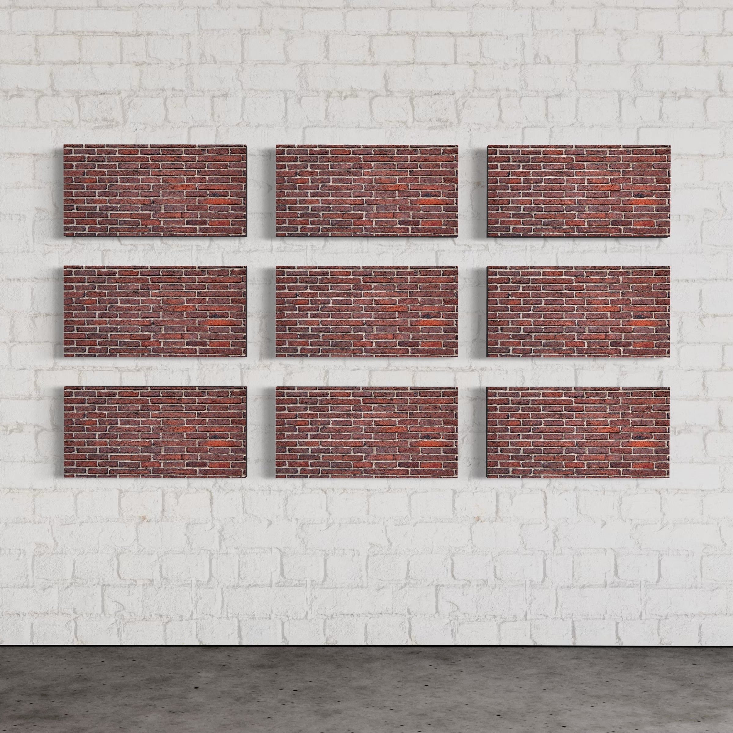 BRICK 01 • 12”x 24” Tiles • Ceramic Wall Panel Art – Uncensored Walls